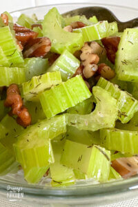 Sautéed Celery with Pecans - Granny's in the Kitchen