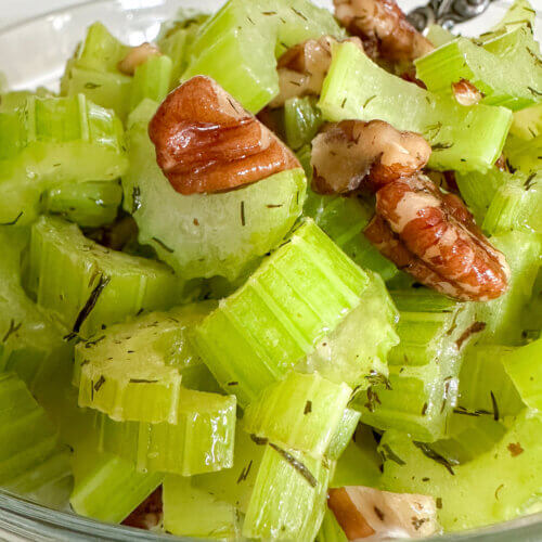 Sautéed Celery with Pecans - Granny's in the Kitchen