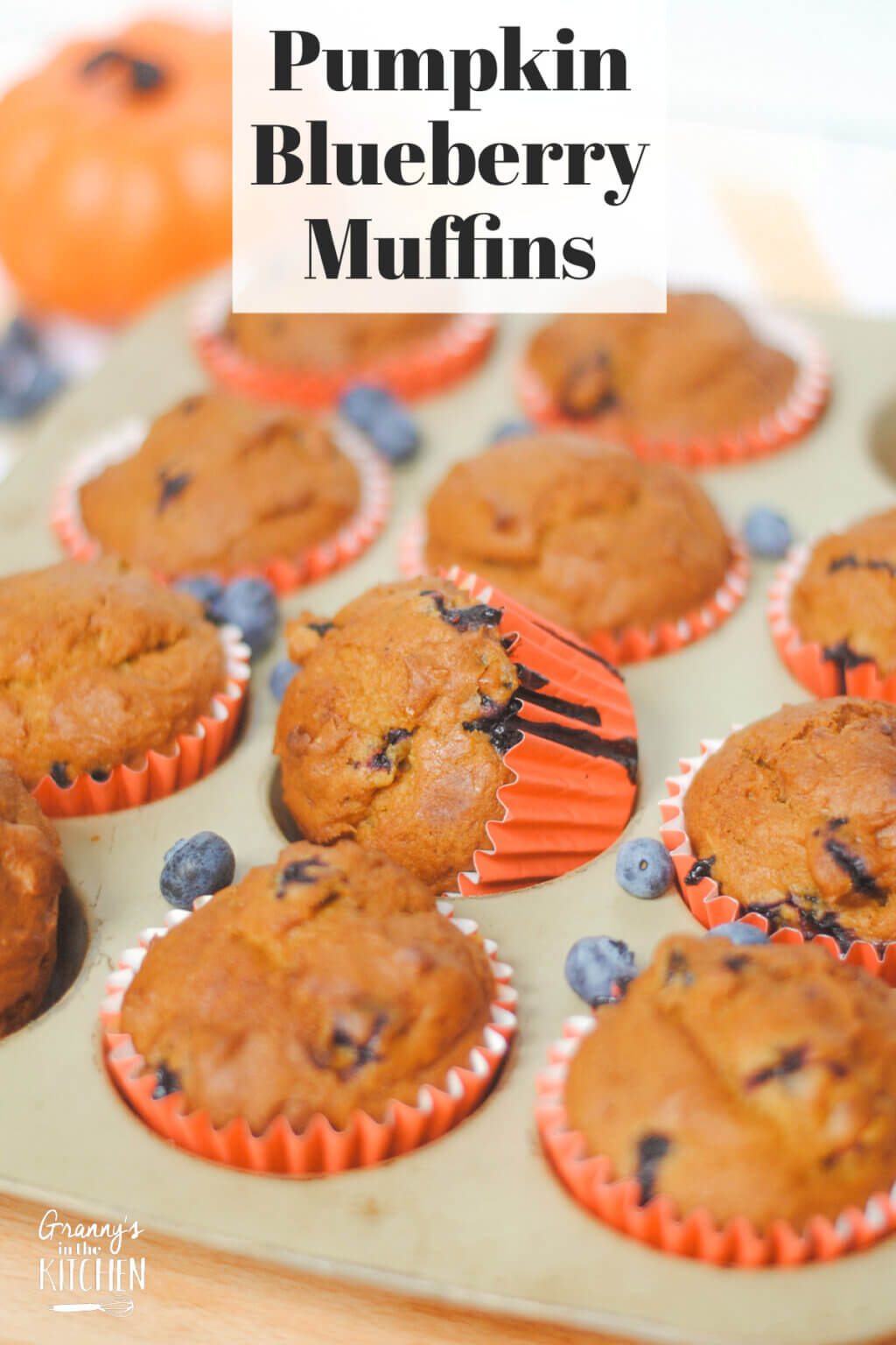 Pumpkin Blueberry Muffins - Granny's in the Kitchen